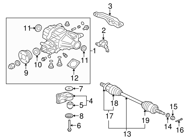 2000-2015 Mitsubishi Axle Seals MN132370 | MitsubishiParts.com