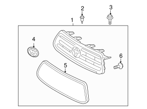 53112-0E050 - Grille Surround 2008-2010 Toyota Highlander | Group 1 ...