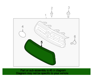 53112-0E050 - Grille Surround 2008-2010 Toyota Highlander | Group 1 ...