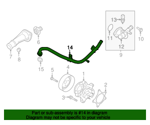 25457-2B000 - Water Pipe 2014-2019 Kia | Kia.Parts Store