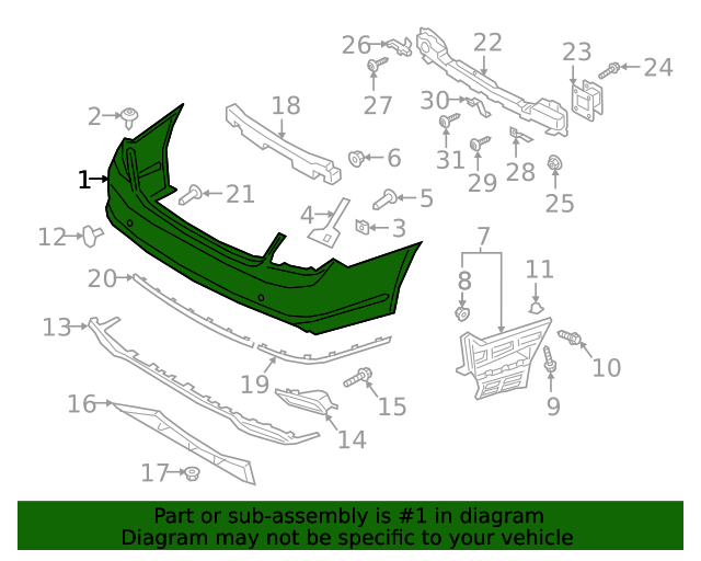 86640-J6000 - Bumper Cover 2019-2020 Kia K900 | Kia.Parts Store