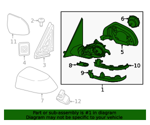 51168491677 - 2018-2024 BMW X3 Mirror Assembly (51-16-8-491-677) | BMW ...