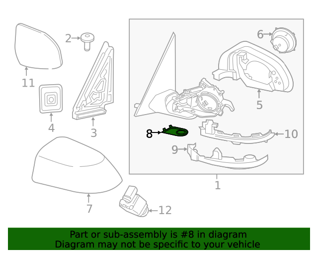 Genuine BMW 51-16-8-496-625 | Set, Mirror Base Caps | FREE Shipping on ...