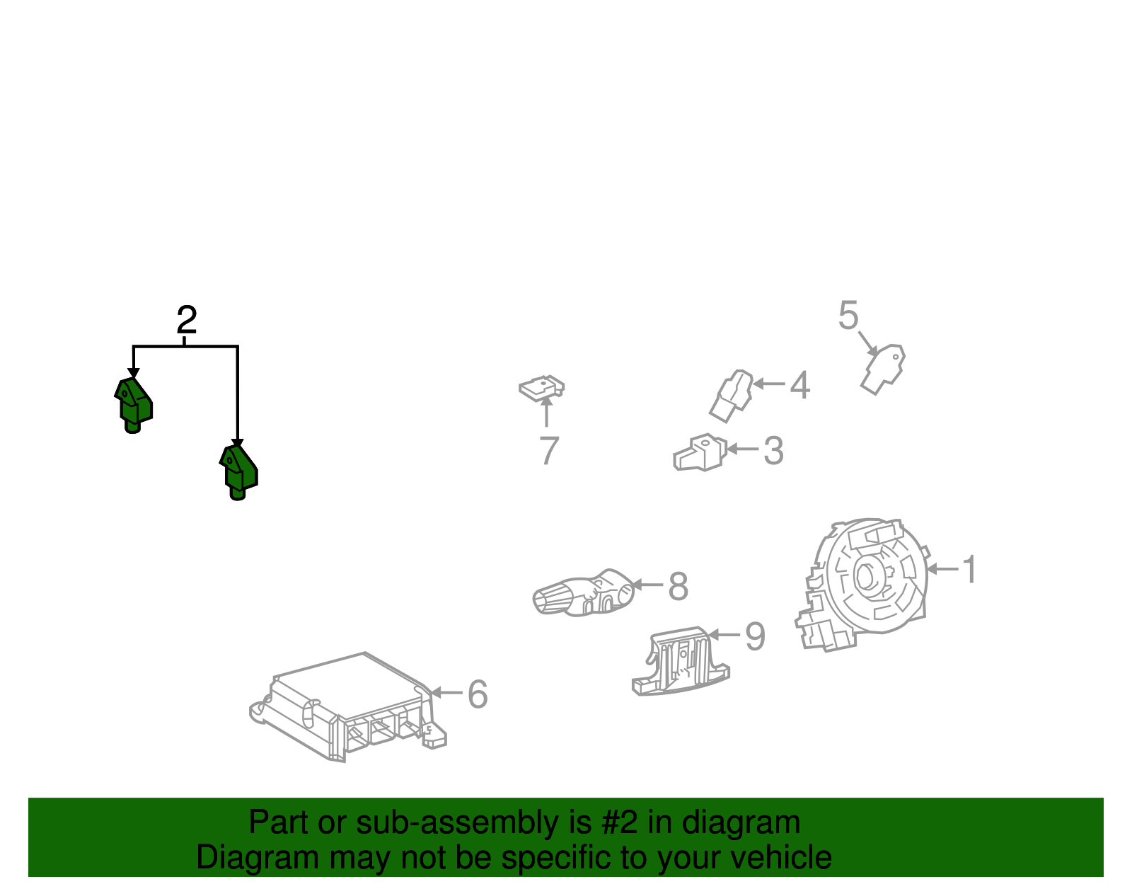 2018-2024 Toyota Ft Impact Sensor 89173-09893 | Toyota San Diego Parts