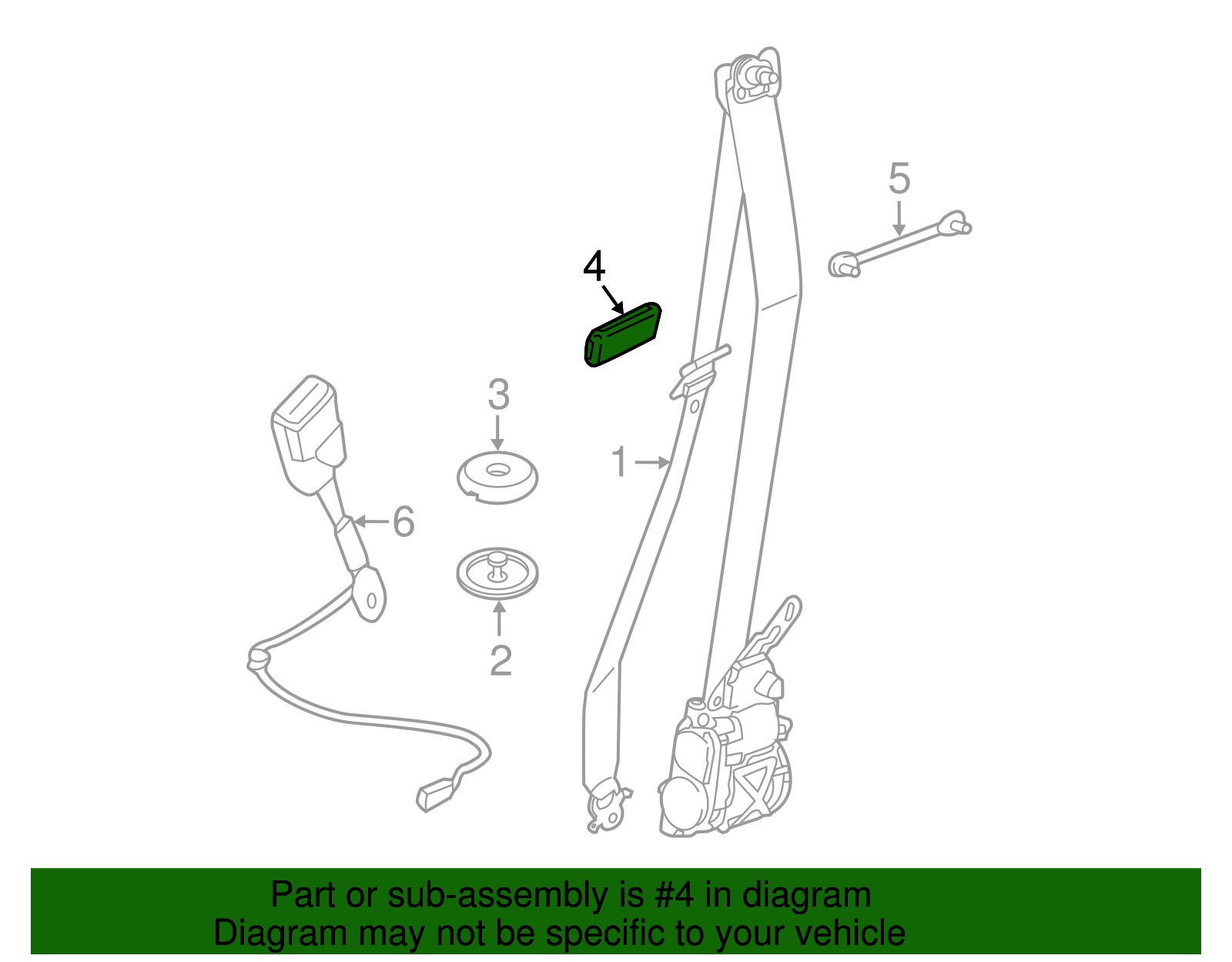 2006-2025 BMW Seat Belt Assembly Clamp 72-11-8-469-012 | BMWPartsDirect.com