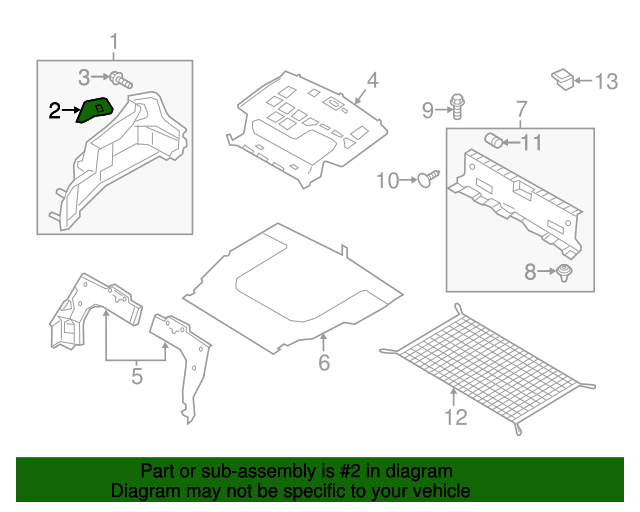 2012-2017 Hyundai Azera Trunk Side Trim Cover 85754-3V000-RY | OEM ...