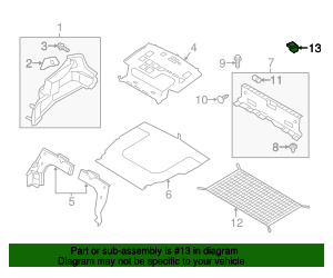 85790-3L010-RY - Tie Down Hook 2012-2014 Hyundai Azera | AutoNation Parts