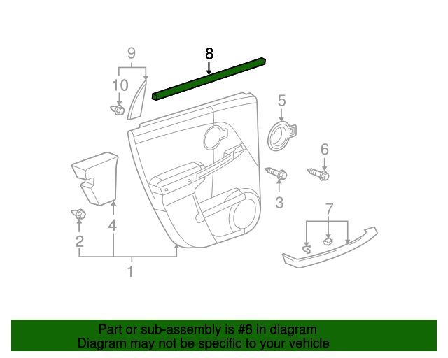 10383049 - Sealing Strip - 2005-2009 GM | Findlay Auto Parts