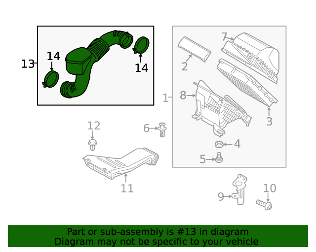 2019-2020 Hyundai Santa Fe Intake Hose 28130-C5100 | OEM Parts Online