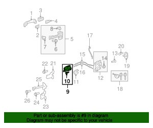 69205-12230-B0 - Handle Sub Assembly Door - 2008-2015 Scion | OEM ...