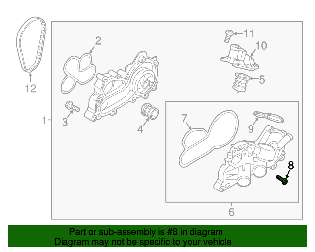 2014-2018 Audi Engine Intake Manifold Bolt N-910-896-01 | OEM Parts Online