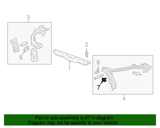 2018-2021 Chevrolet Equinox Passenger Side Front Compartment Side Rail ...