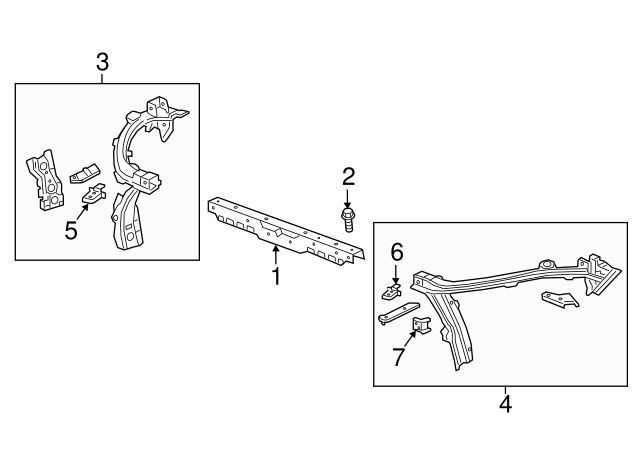 84154444 - Front Passenger Side Bumper Fascia Outer Support Bracket ...