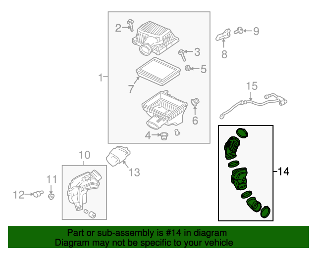 2018-2020 GM Air Cleaner Outlet Duct 23499764 GM | GMPartsDirect.com