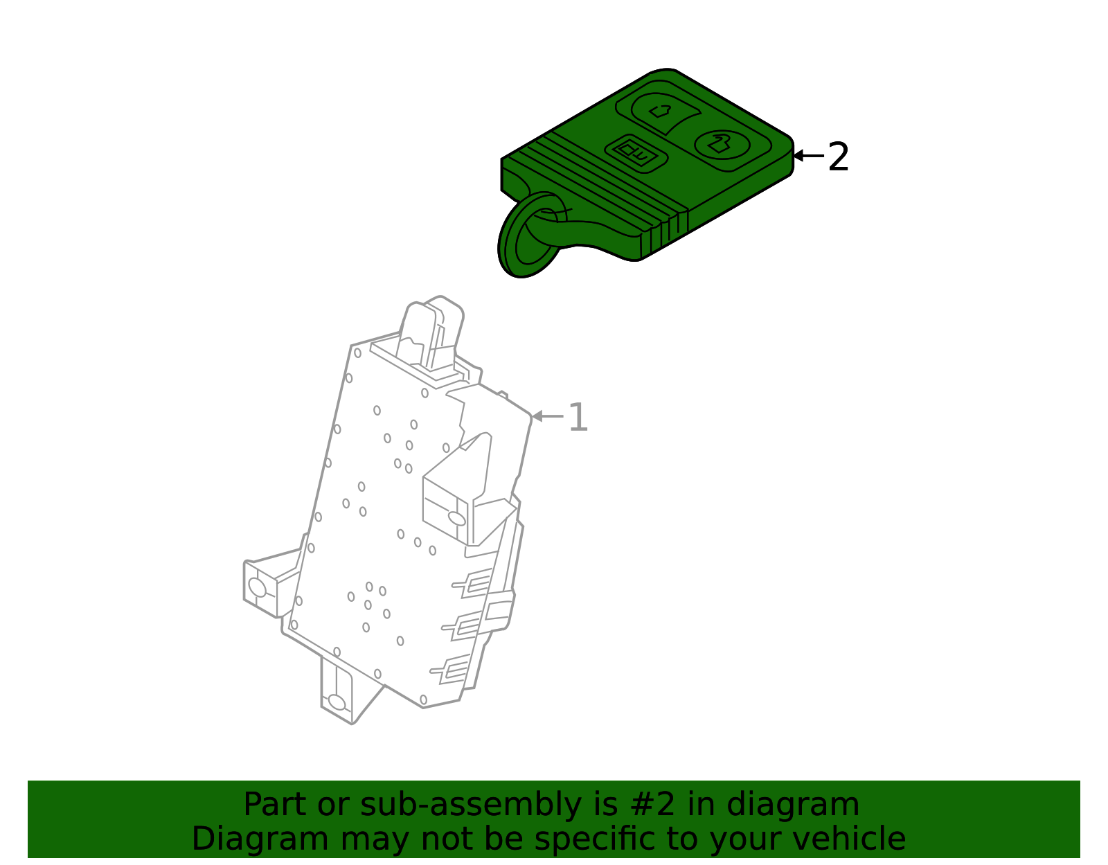 Genuine OEM Ford Part - Keyless Entry Transmitter RC2Z-15K601-A ...