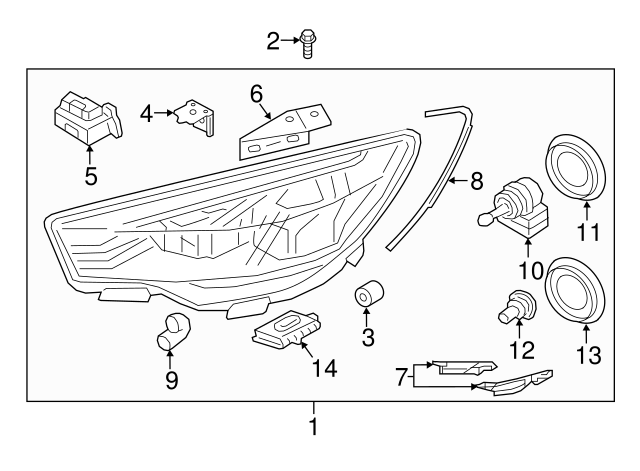 92141-3T000 - Headlamp Assembly Front Bracket - 2015-2017 Kia K900 ...