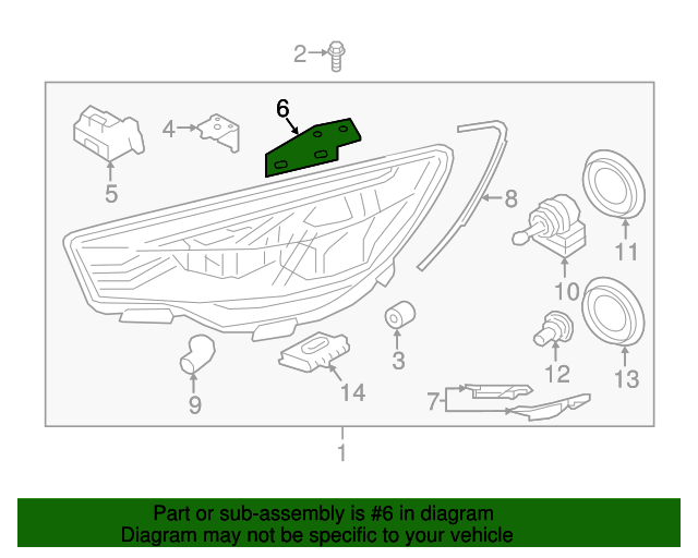 92132-3T020 - Headlamp Assembly Center Bracket 2015-2017 Kia K900 | Kia ...