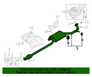28710-S2300 - Exhaust Muffler 2019-2020 Hyundai Santa Fe ...