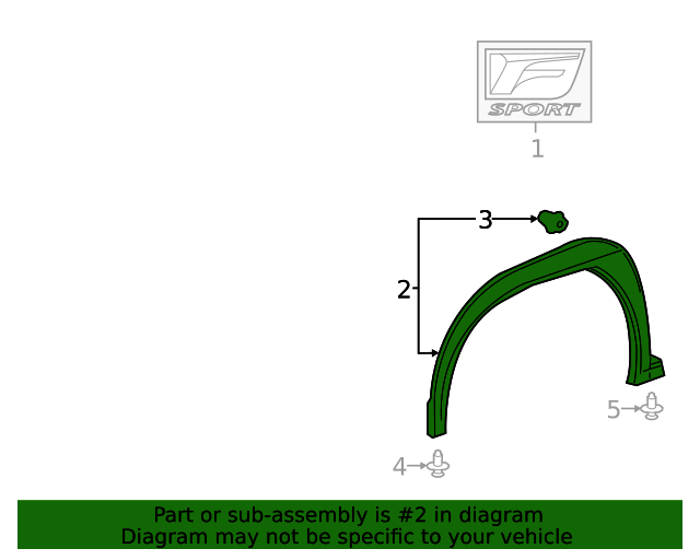 75601-76010 - Wheel Opening Molding For 2019-2024 Lexus | Lexus OE Parts