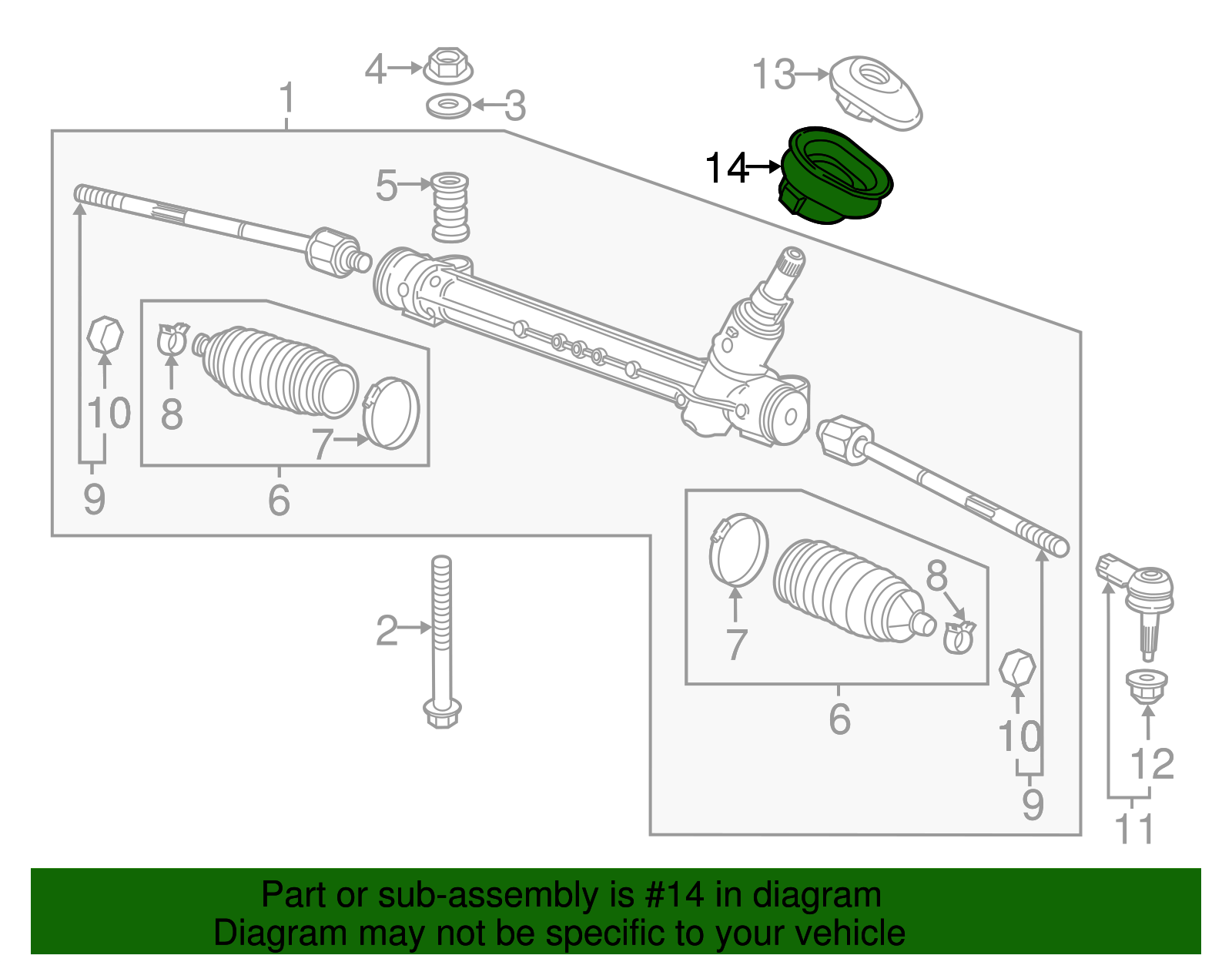 2018-2022 GM Intermediate Steering Shaft Boot 42620007 GM ...