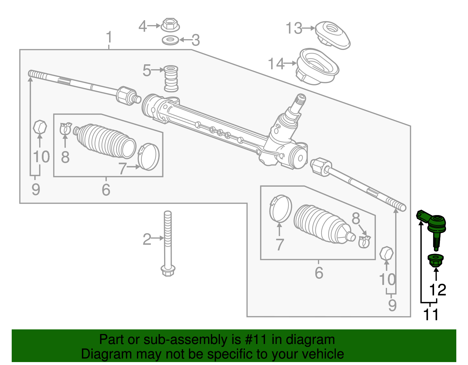 2013-2022 GM Steering Linkage Outer Tie Rod 95914910 GM | GMPartsDirect.com
