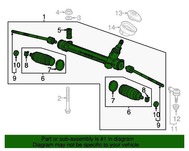 42351613 - Electric Rack and Pinion Steering Gear Assembly with Inner ...