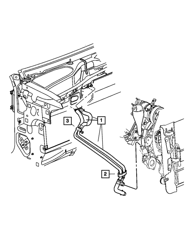 MOPAR HEATER SUPPLY AND RE HOSE - 55037877AA - 55037877AA | Mopar ...