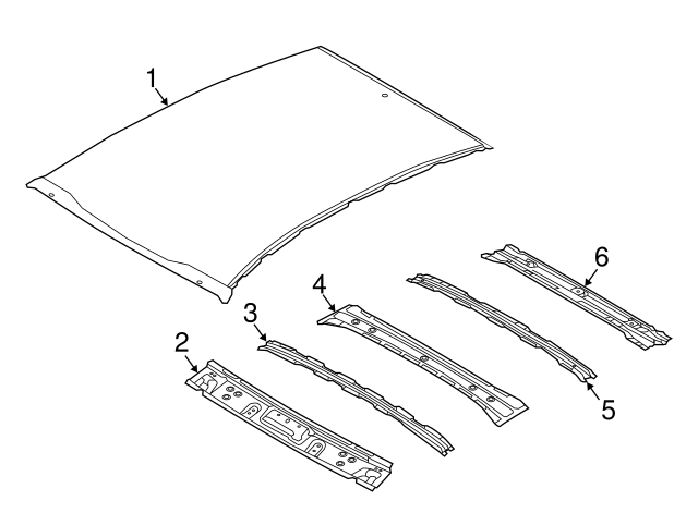 67121-D4000 - Windshield Header 2016-2020 Kia Optima | Kia.Parts Store