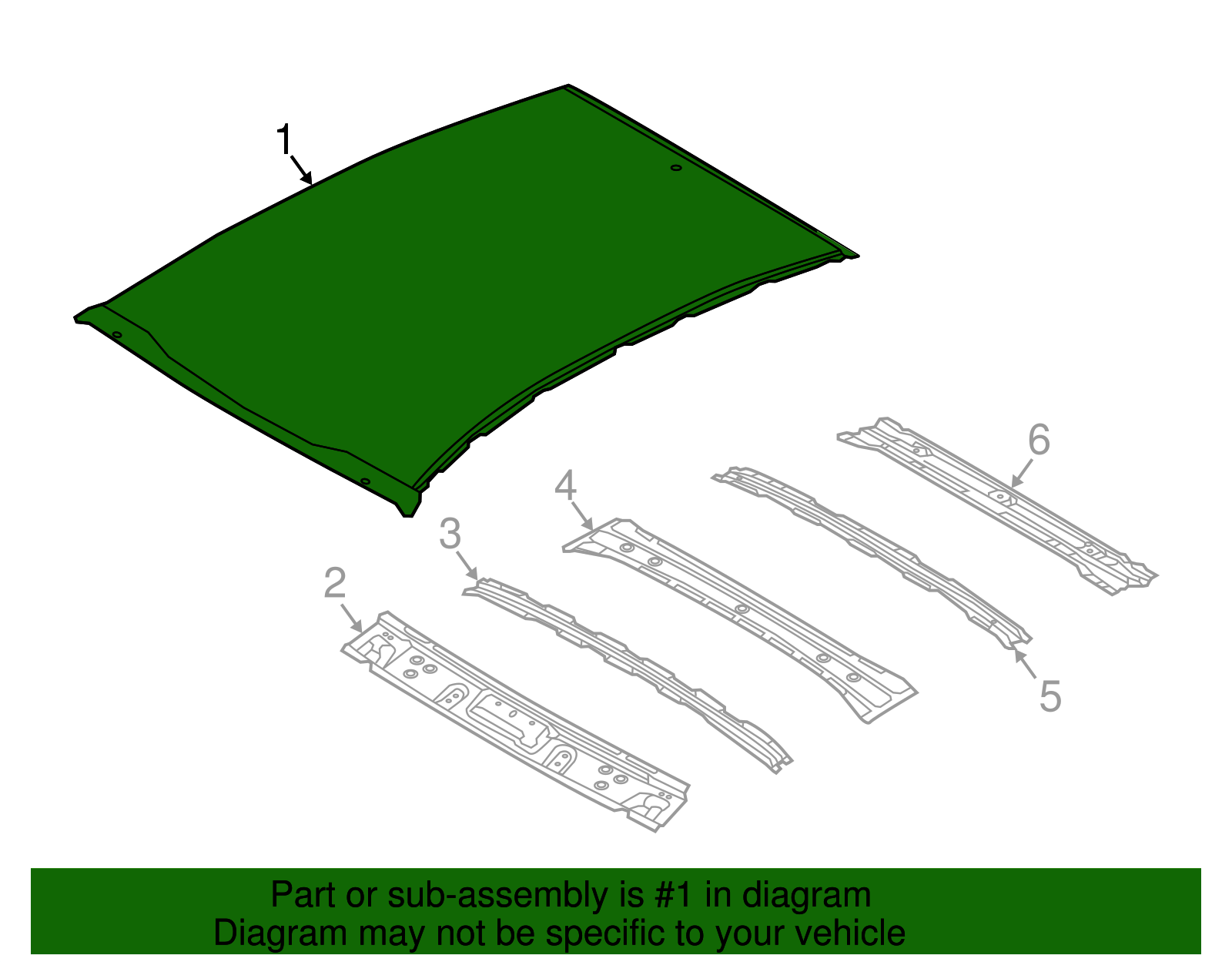 67111-D4010 - Roof Panel 2017-2020 Kia Optima | Kia.Parts Store