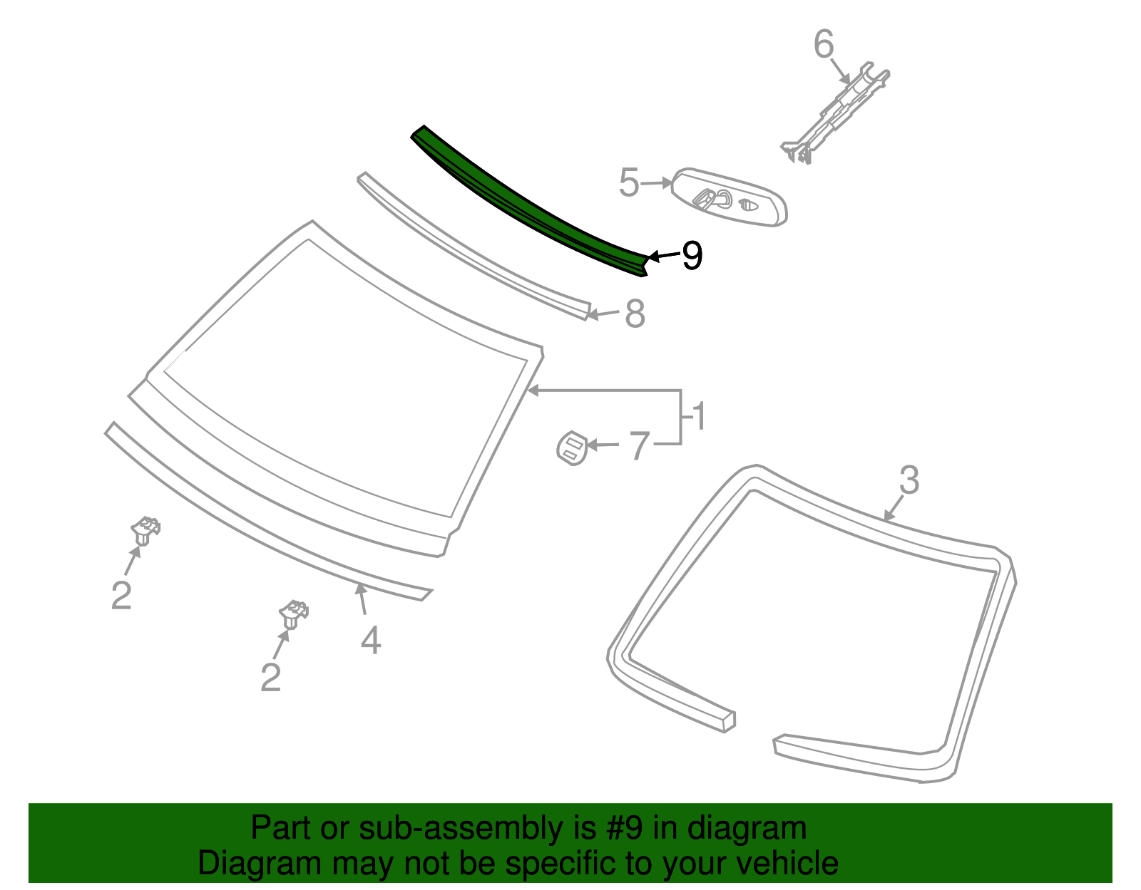 2003-2009 Nissan 350Z Windshield Molding Clip 72725-CD000 ...