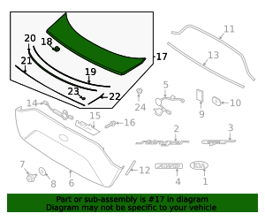 2018-2023 Kia Stinger | Spoiler | 87210-J5000 | Kia Auto Parts