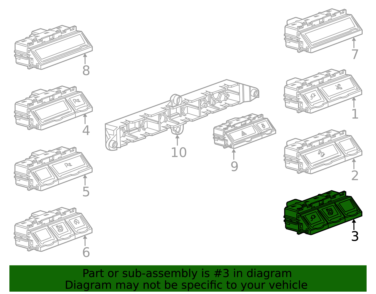 2019-2022 GM Jet Black Passenger Side Side Instrument Panel Center ...