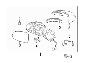 87624-S1000 - Turn Signal Light Assembly 2019-2023 Hyundai Santa Fe ...
