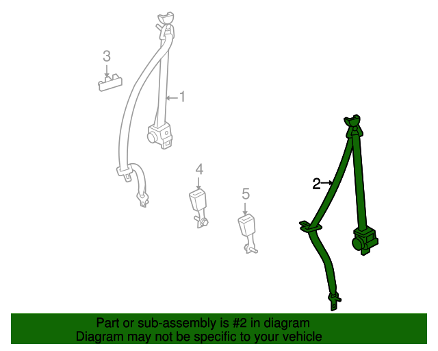 2006-2008 Toyota RAV4 Lap & Shoulder Belt 73570-42011-E2 | Toyota Parts ...