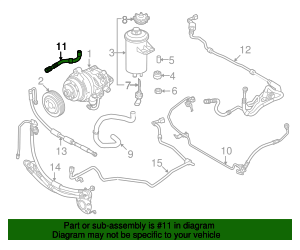 32416783845 - 2007-2010 BMW X5 Return Hose (32-41-6-783-845) | BMW of ...