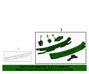 2022-2023 Chevrolet Bolt EUV Rear Closure Center Applique 42790925 GM ...