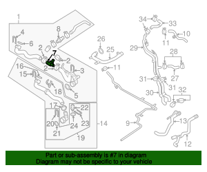 1K0-121-087-R - Upper Hose T-Connector 2008-2015 Audi | Audi OEM Parts