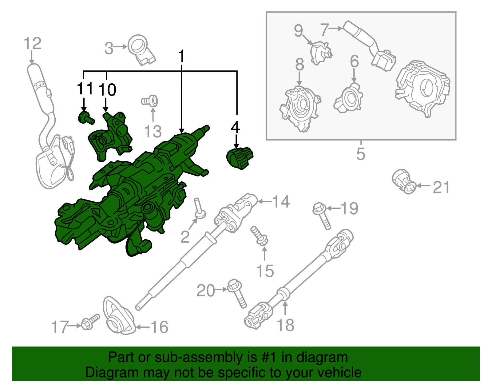 LC3Z-3C529-H - Steering Column 2020-2022 Ford F-250 Super Duty | Big 3 ...