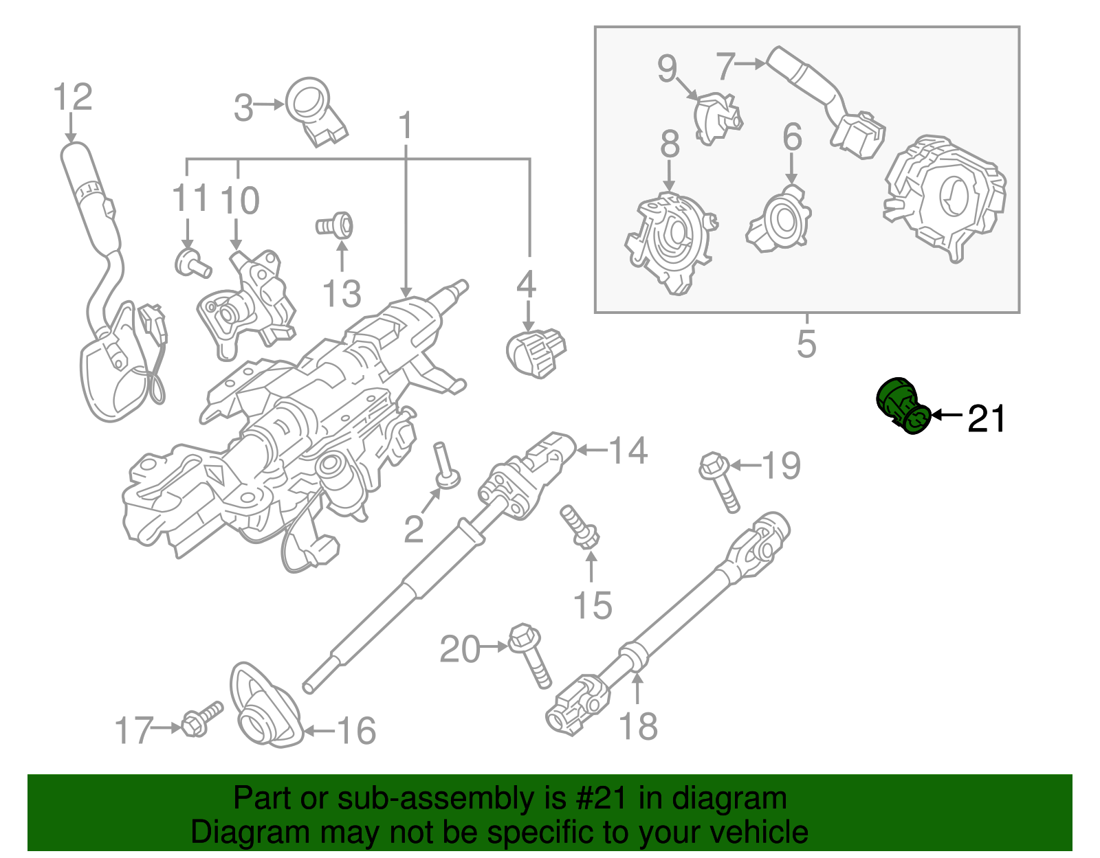 2015-2022 Ford Ignition Lock Cylinder FL3Z-11582-B | Ford OEM Parts Outlet