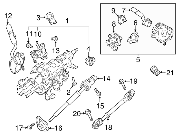 FL3Z-11582-B - Ignition Lock Cylinder 2015-2022 Ford | AutoNationParts.com