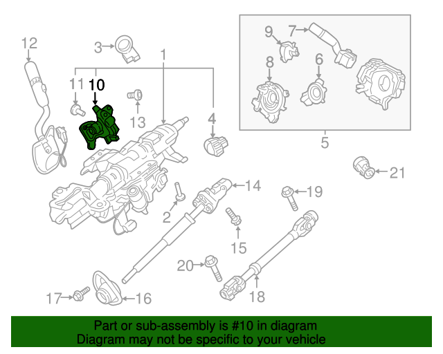Genuine OEM Ford - Gear Shift Assembly LC3Z-7210-A | OEM Ford Parts ...
