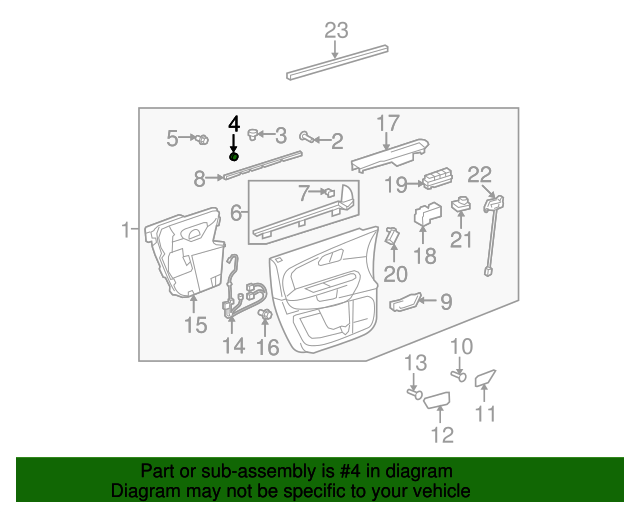 25868298 - Side Door Trim Panel Seal 2009-2017 GM | GMPartsNow