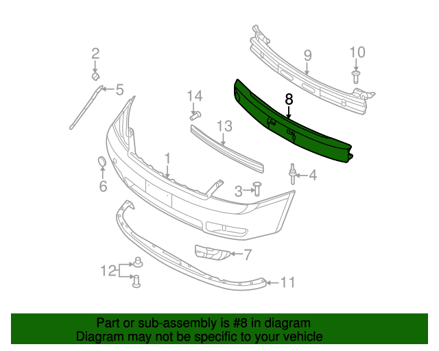 86520-4D000 - Energy Absorber 2006-2012 Kia Sedona | Kia.Parts Store