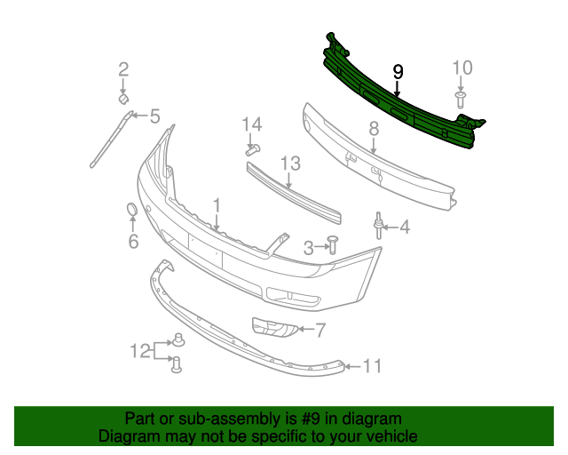 86530-4D000 - Impact Bar 2006-2014 Kia Sedona | Kia.Parts Store
