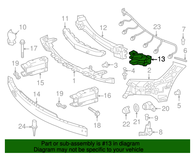 2012-2014 Mercedes-Benz Bumper Impact Absorber 218-885-18-37 ...