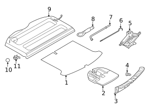79910-5RL0A - Finisher-Rear Parcel Shelf 2018-2024 Nissan Kicks ...