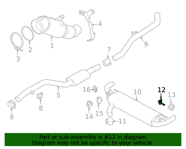 Genuine BMW 18-30-7-935-432 | Exhaust System Hanger Bracket | FREE ...