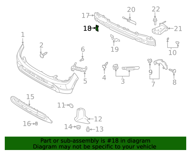 2022-2023 Hyundai Kona Reinforced Beam Upper Bracket 86635-J9BA0 | OEM ...