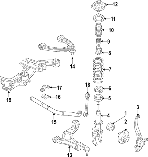 Front Suspension for 2014 Volkswagen Touareg | VW Direct Parts