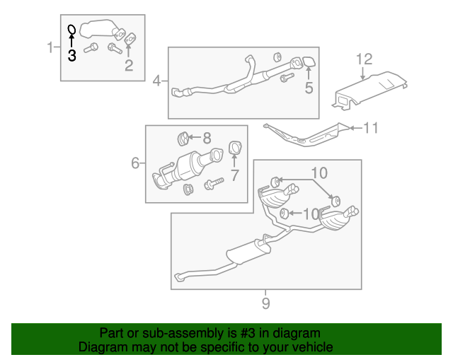 2009-2017 GM Exhaust Gasket 25776344 | GMPartsDirect.com